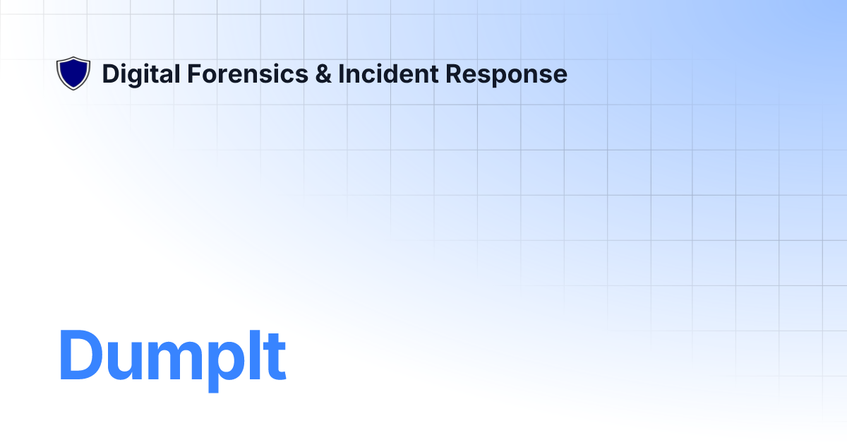 DumpIt | Digital Forensics & Incident Response